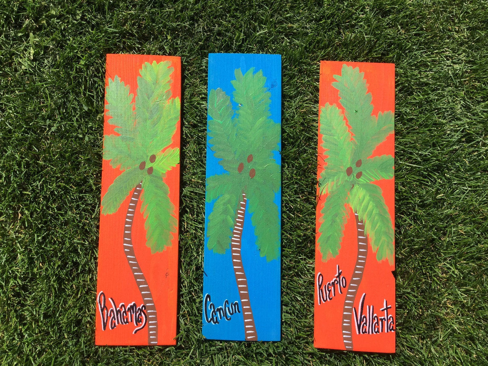 Palm Tree Destinations Tropical Wood Signkey Westst. | Etsy