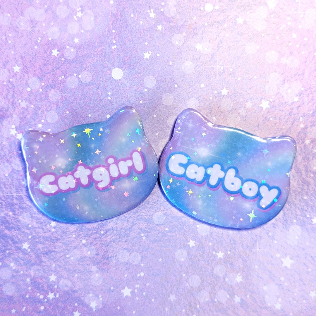 Catgirl/catboy Button - Etsy