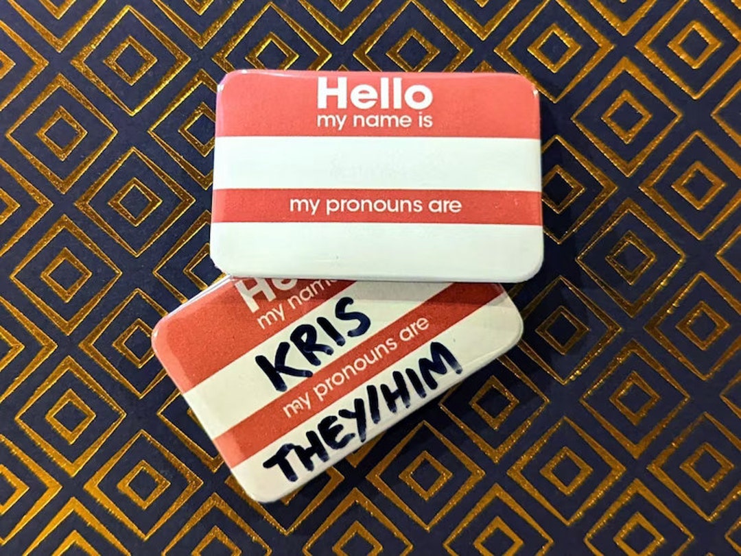 Erasable Nametag Button - Etsy