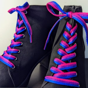 Rainbow Shoe Lace Gay Pride Rainbow Flat Shoelaces LGBTQ - Etsy