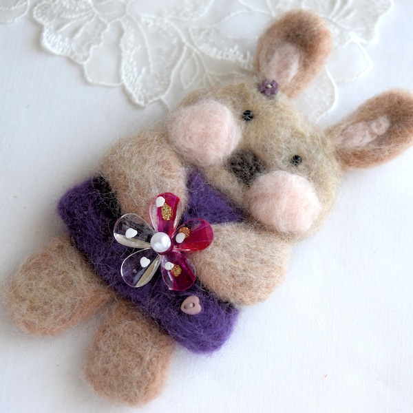 Felt Animal Brooch - Etsy