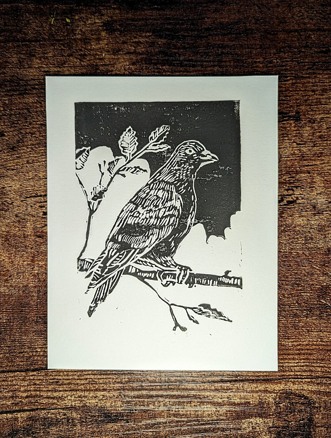 Pigeon- Linocut Print (B) - Etsy