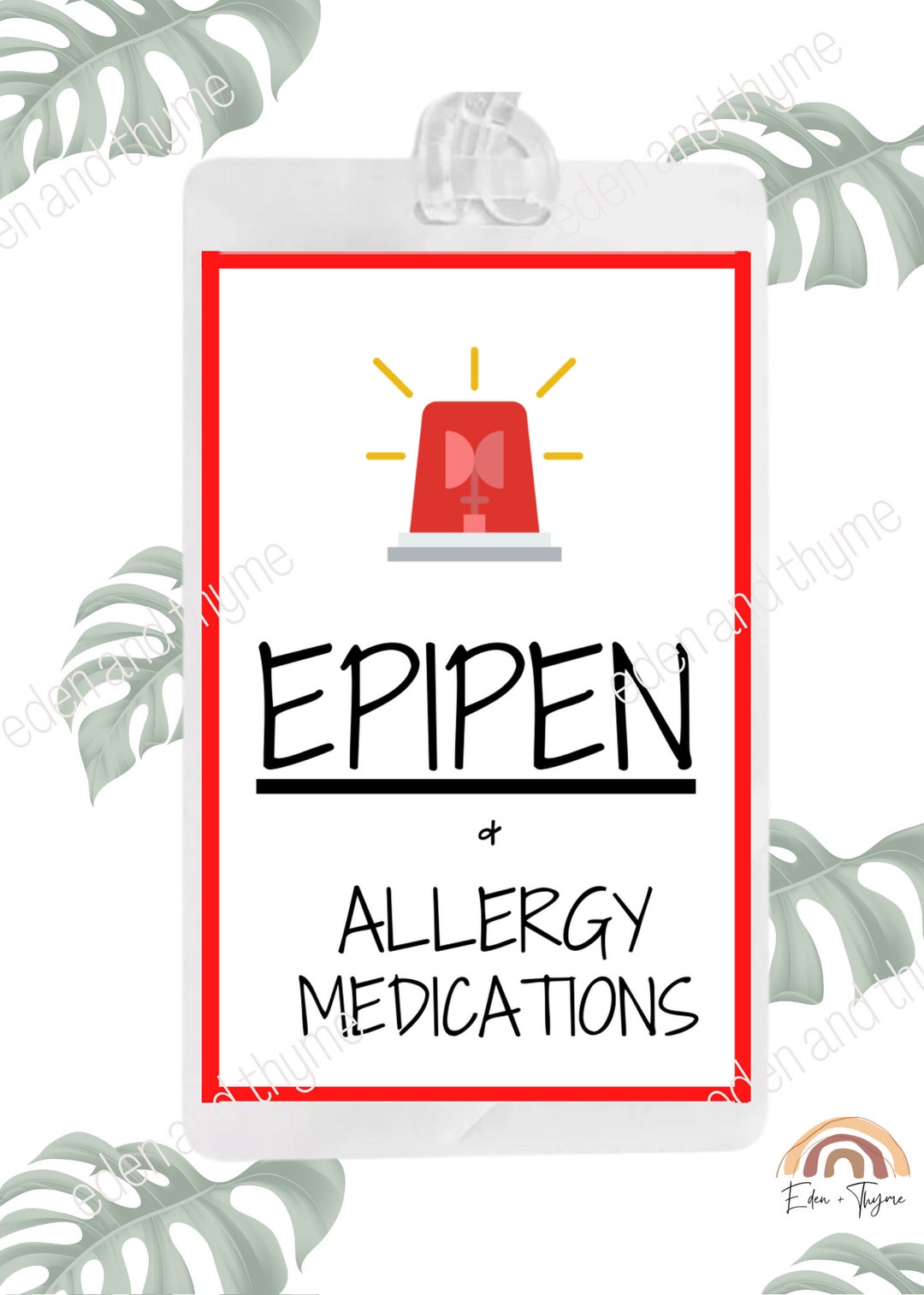 Epipen / Tree Nut Bag Tag - Etsy
