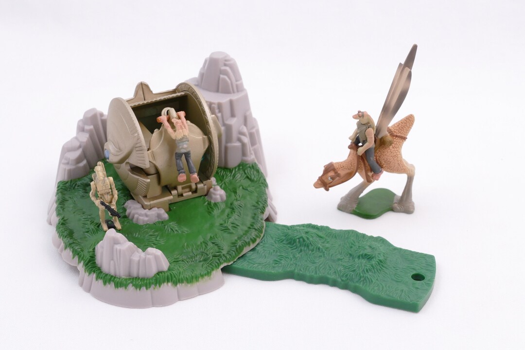 1999 Star Wars Micro Machines Mini Scene Gungan Assault Energy Ball ...