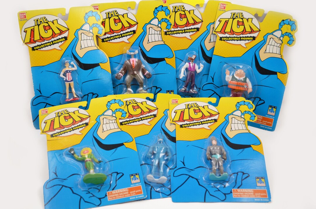 Lot of 7 Vintage 1994 the Tick Collectible Figures - Sealed Superhero ...