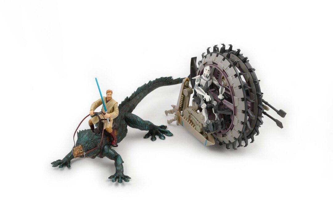 General Grievous Wheel Bike and Obi-wan Kenobi on Boga - 2005 Star Wars ...