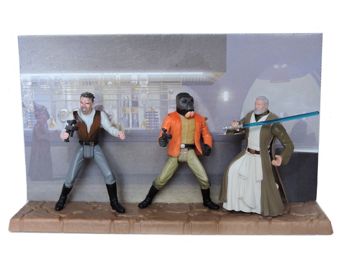 Star Wars "cinema Scenes" Action Figure 3 Pack - Cantina Showdown - Obi ...