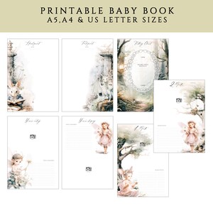Printable Baby Memory Book Pages, First Year Baby Keepsake Journal ...