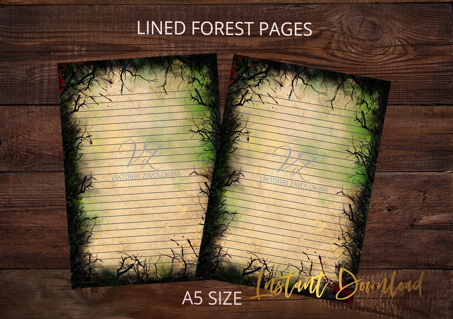 Printable Grimoire Journal Pages - Blank Book of Shadows Pages - Witch ...