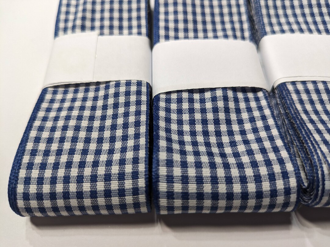 Navy Blue Gingham Ribbon Bundle 3 Meters Fast & Free UK Shipping - Etsy