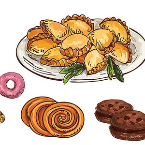 Cake Clip Art, Cupcake Clipart Set, Clipart Dessert, Bakery Dessert ...