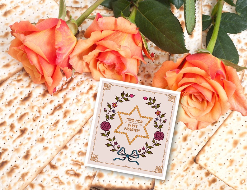 Happy Passover Greeting Card, Printable Passover Card, Digital Print ...