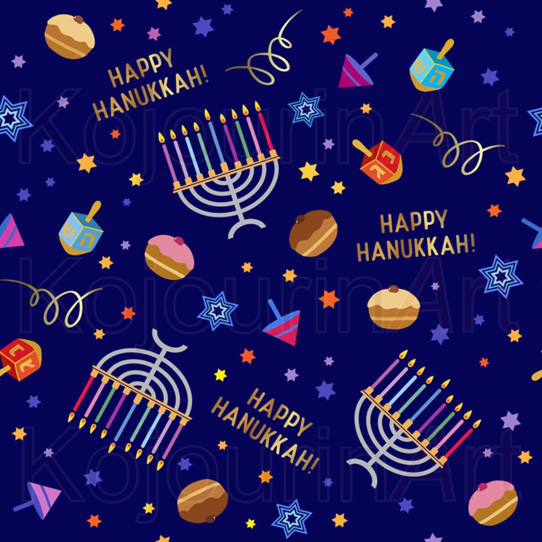 Hanukkah Digital Paper Digital Pattern Pattern Pdf - Etsy