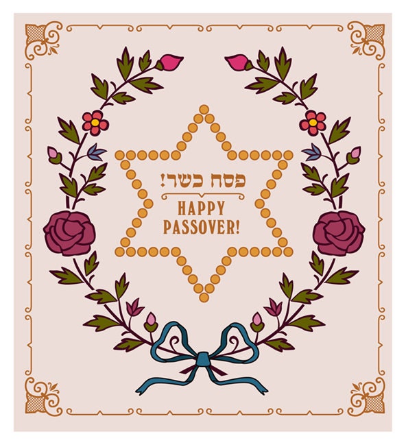 Happy Passover Greeting Card, Printable Passover Card, Digital Print ...