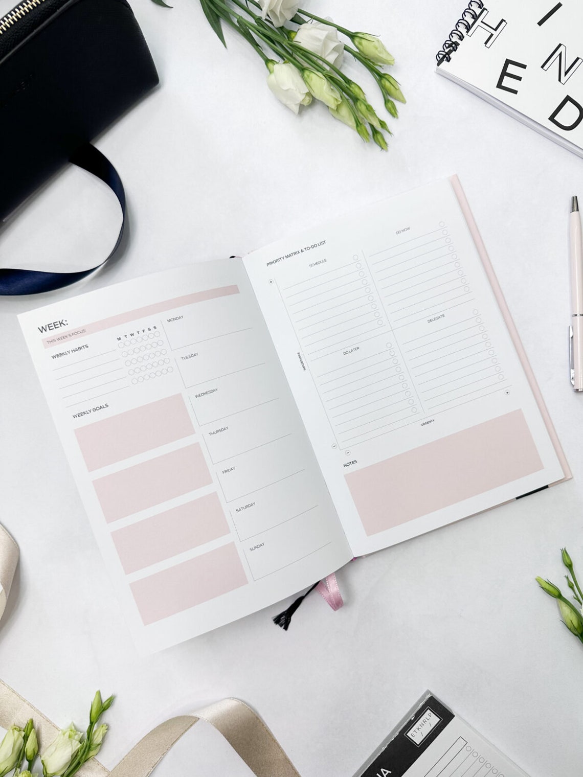 Productivity Planner | Motivational Dream. Plan. Do. Planner | Undated ...