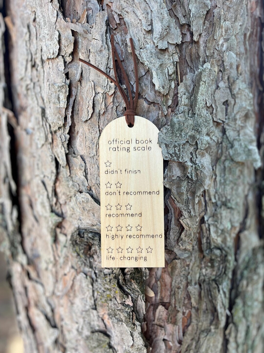 Wooden Bookmark With Book Rating Scale | Personalized Bookmark for Book ...