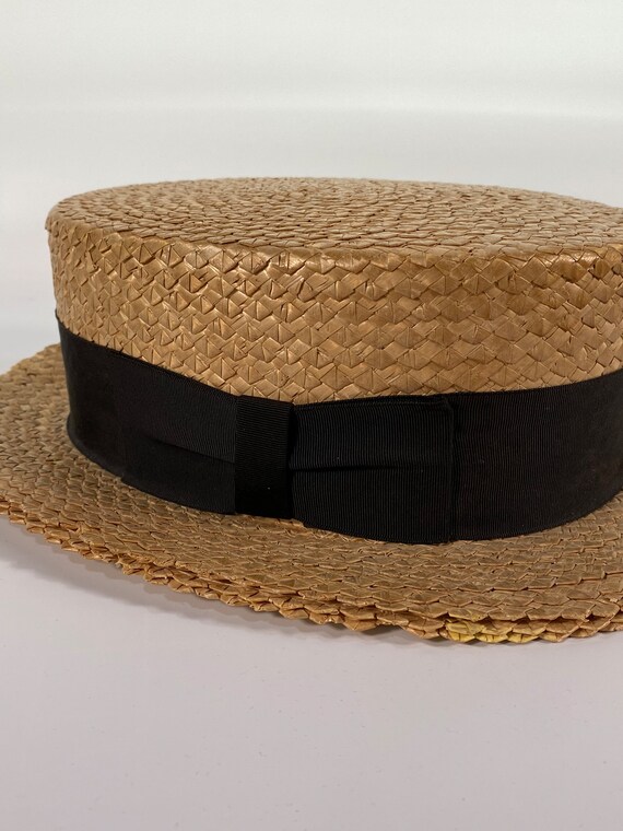 1930’s Wicker Boating Hat - Gem