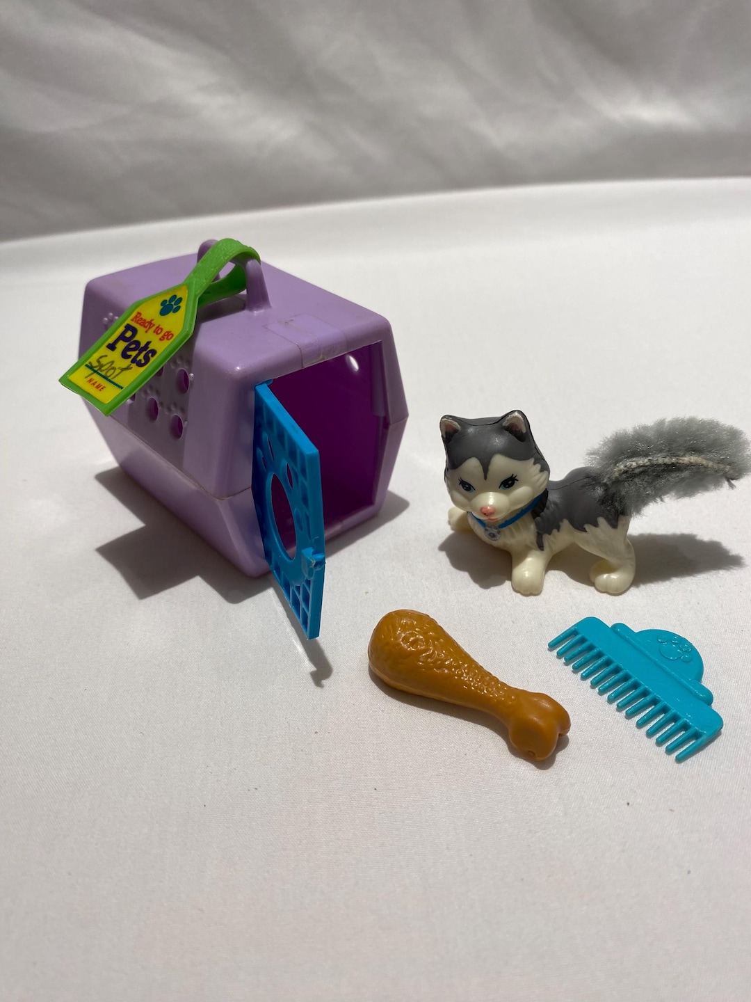 1990’s Littlest Pet Shop Husky & Pet Carrier - Etsy