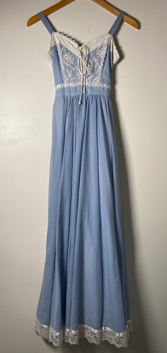 powder blue 70s maxi - Gem