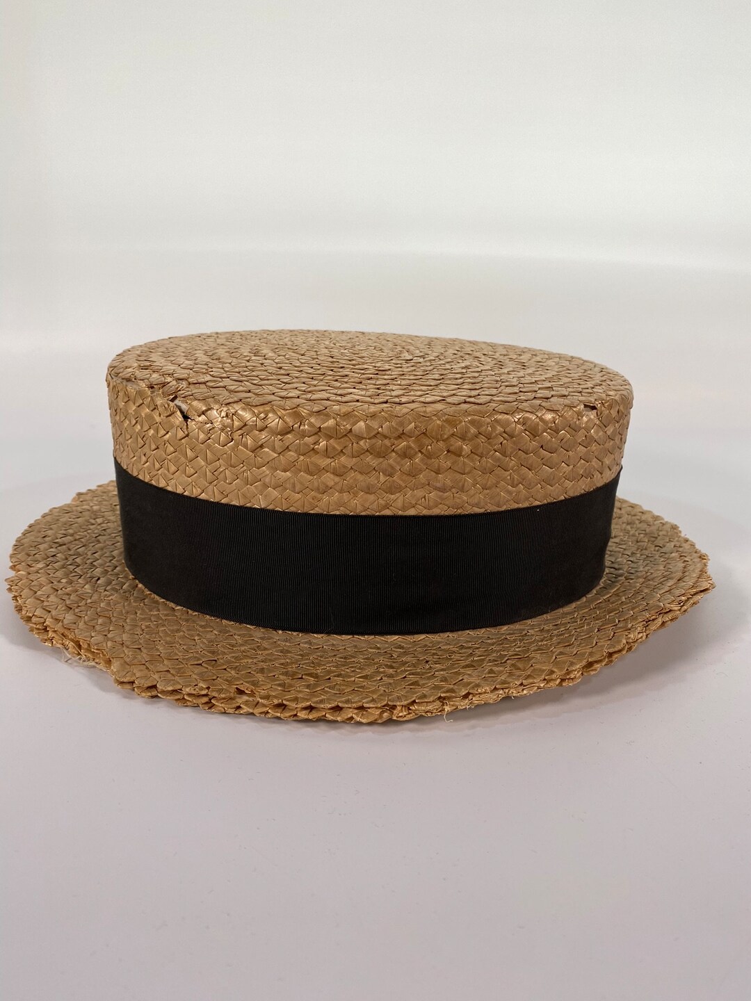 1930’s Wicker Boating Hat - Etsy