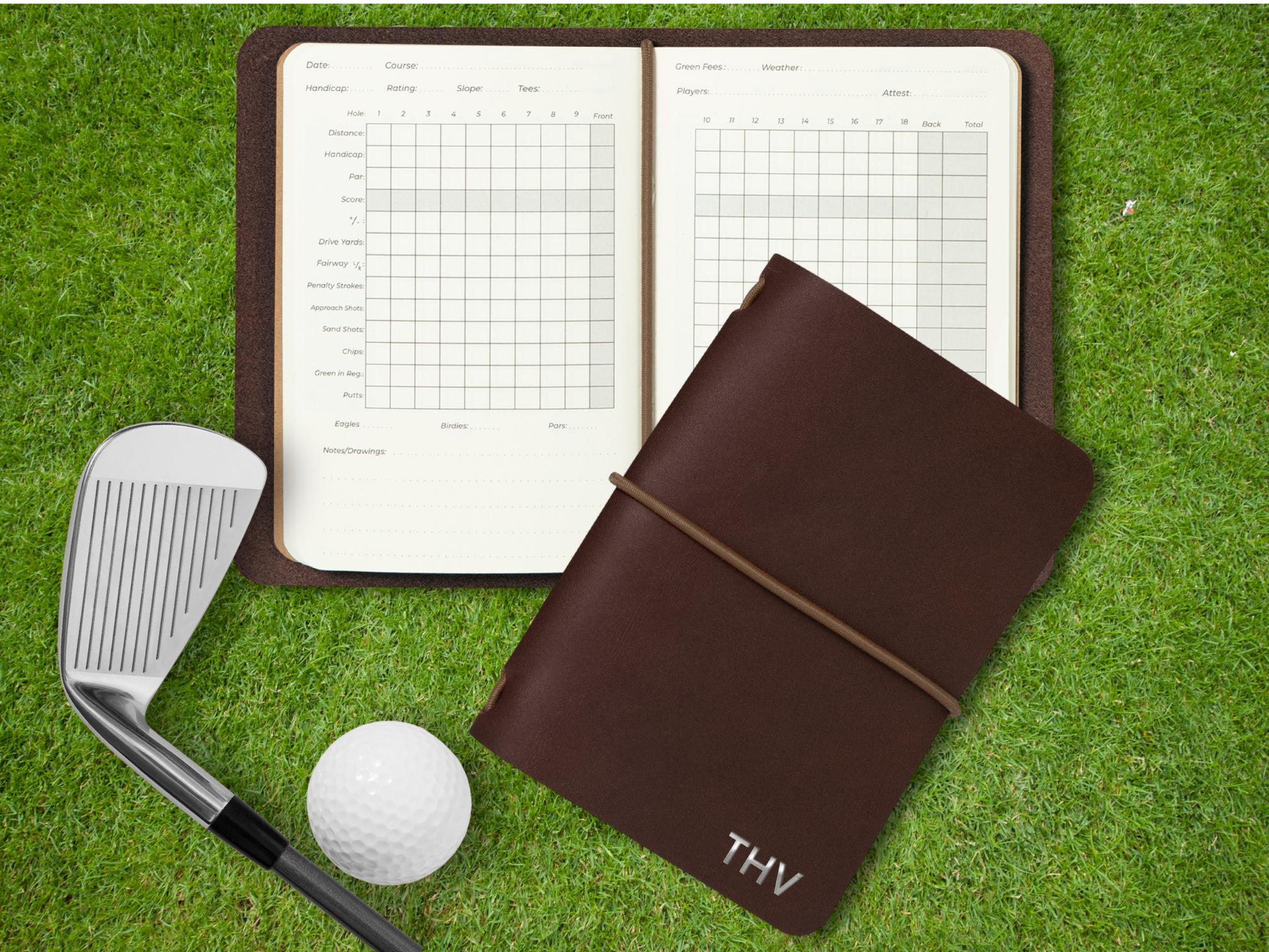 Northwind Personalized Golf Log Book Leather Refillable Golf Journal ...