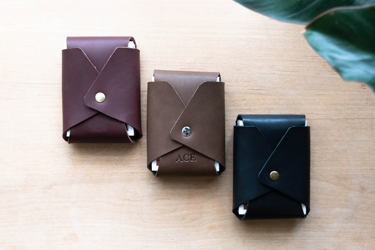 Personalized Leather Playing Card Case. Leather Card Case. - Etsy