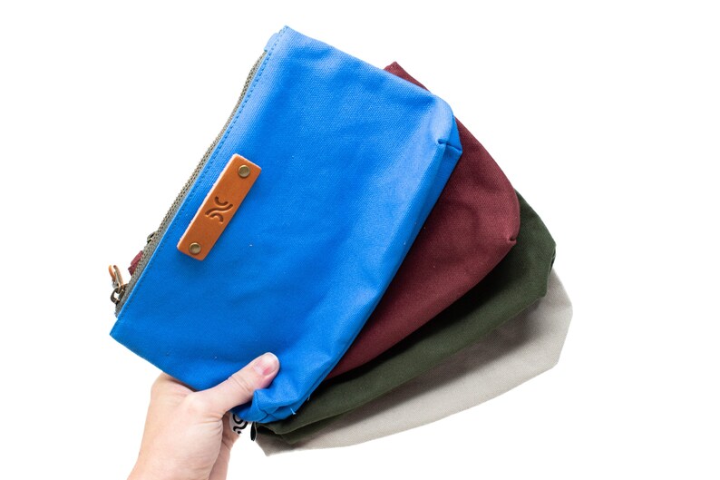 Personalized Canvas Pouch Monogrammed Canvas Toiletry Pouch - Etsy