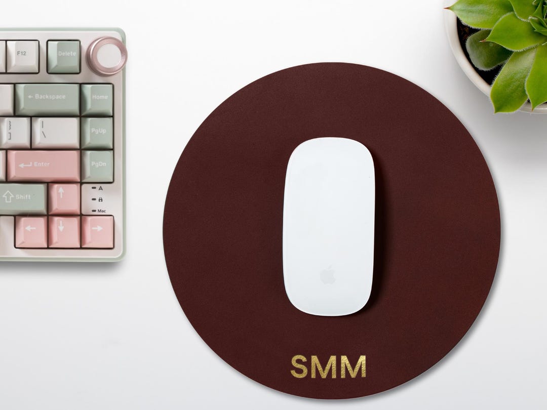 Northwind Personalized Round Leather Mouse Pad, Custom Desk Pad ...