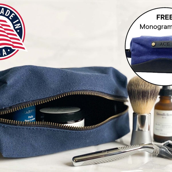 Monogramed Dob Kit for Men - Etsy