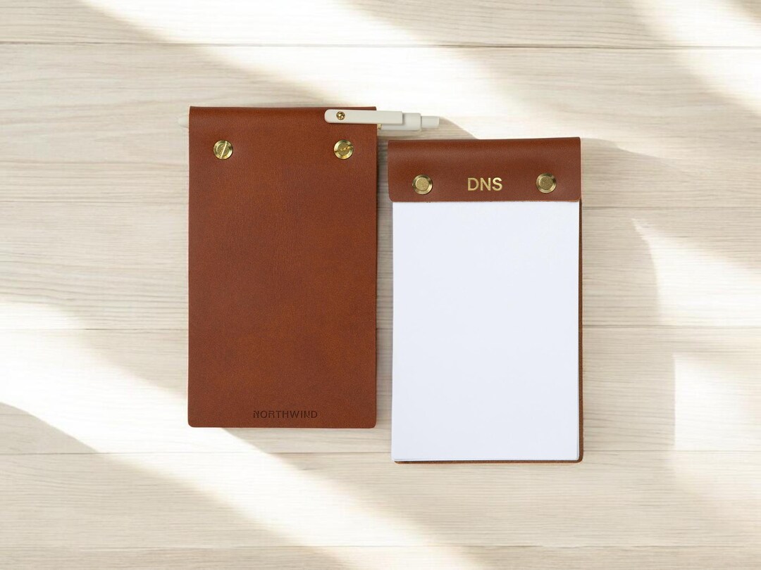 Northwind Personalized Leather Notepad Handmade in USA Custom Monogram ...