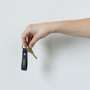 Personalized Leather Keychain | Rivet Closure With Keyring ...