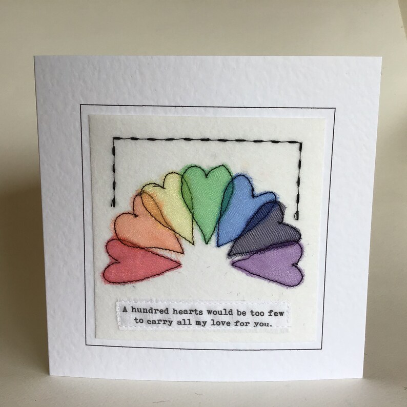 Lgbtq Birthday Card Gay Lesbian Anniversary Card Sewn Etsy