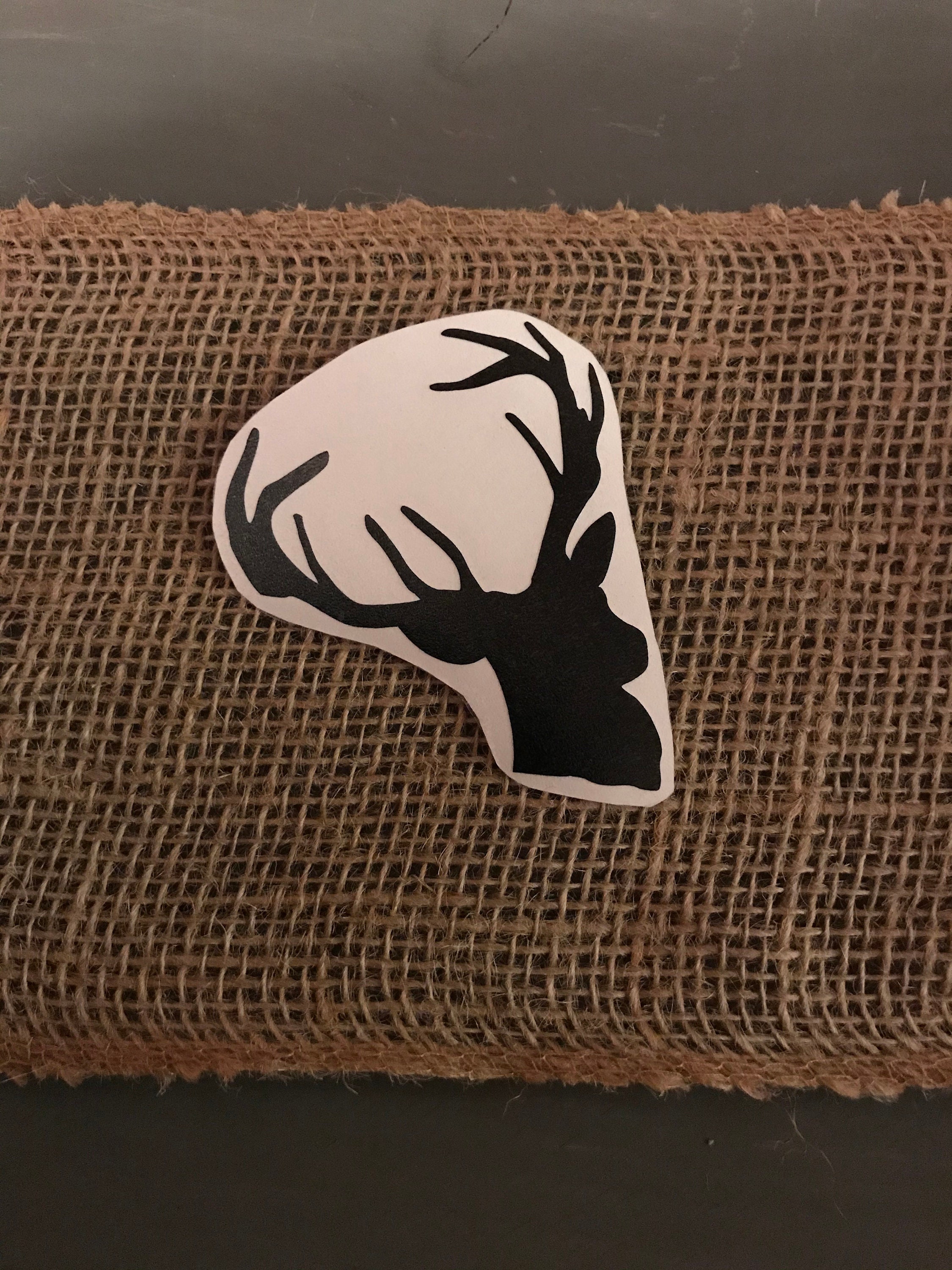 Deer Head Vinyl Decal - Etsy