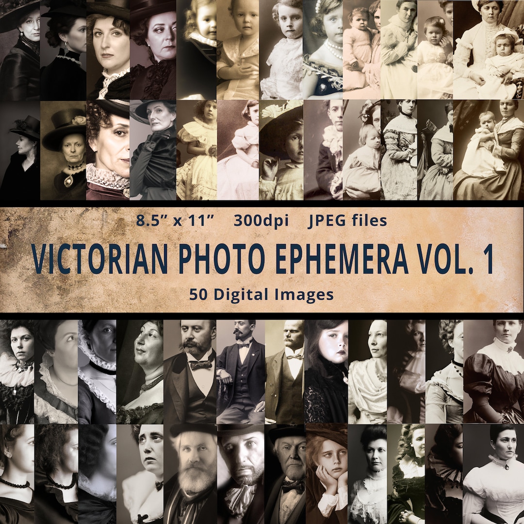 Victorian Photo Ephemera Vol. 01, Vintage Ephemera, Junk Journal ...