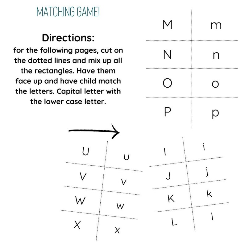Letter Identifying Sheets / Alphabet Tracing Sheets / Matching ...