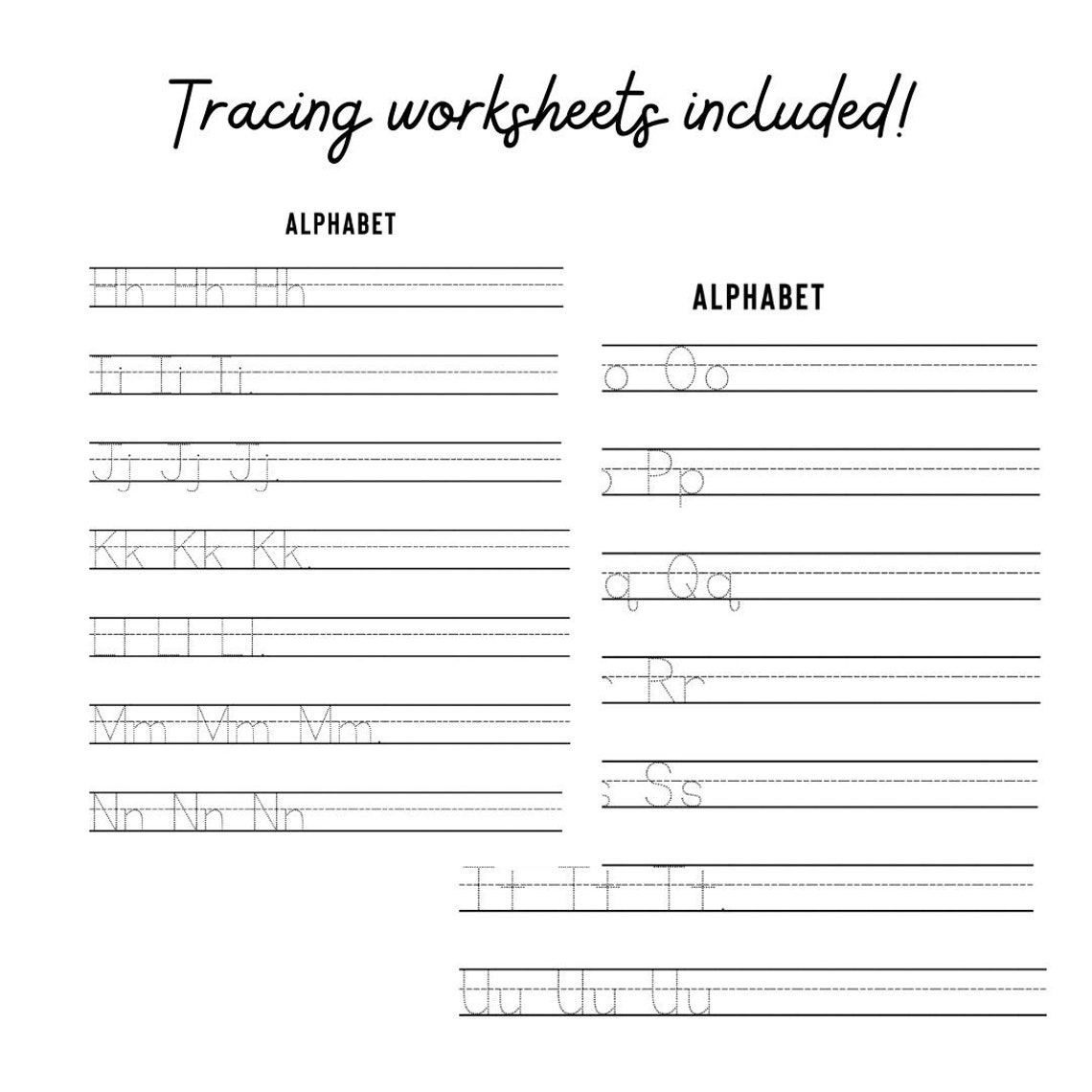 Letter Identifying Sheets / Alphabet Tracing Sheets / Matching ...