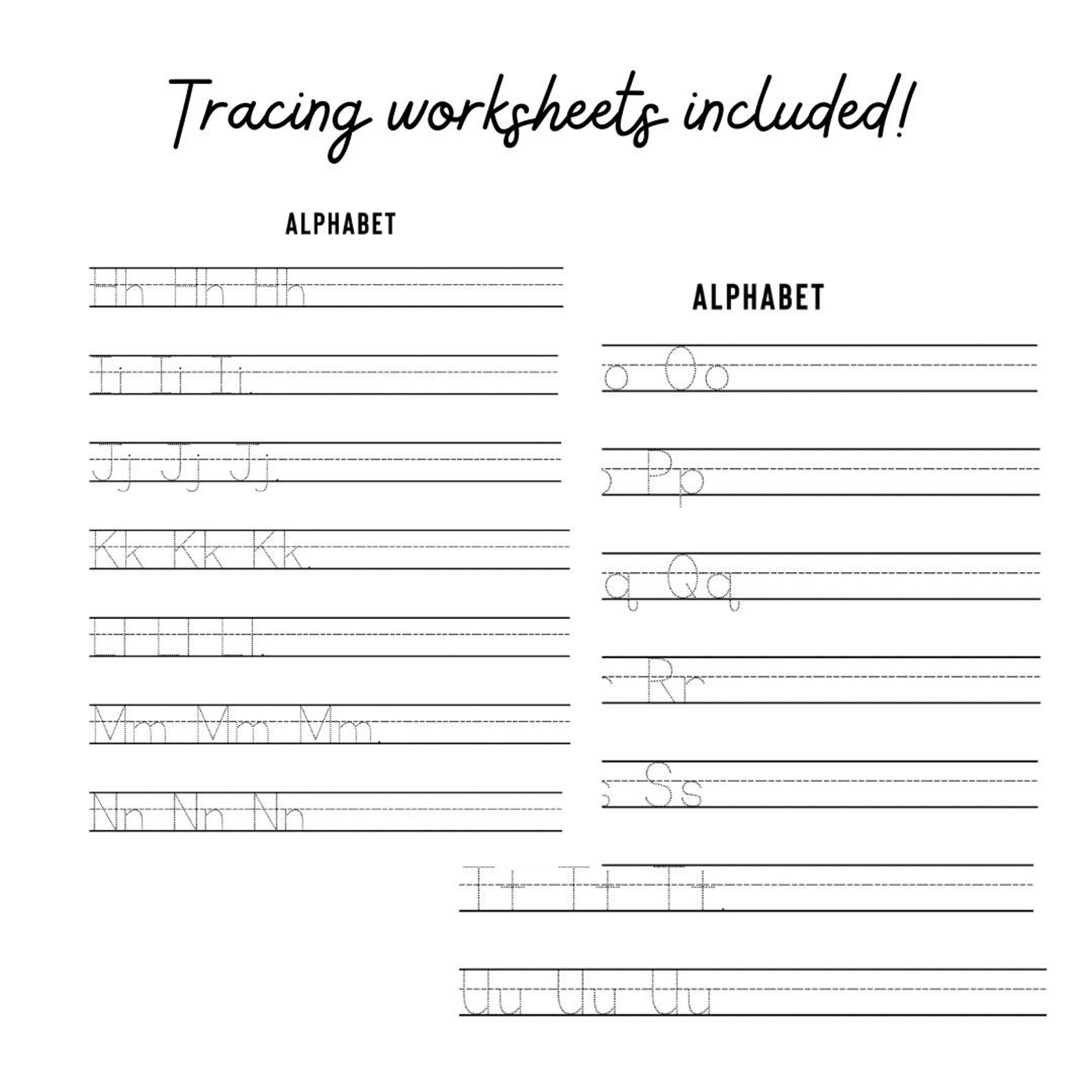 Letter Identifying Sheets / Alphabet Tracing Sheets / Matching ...