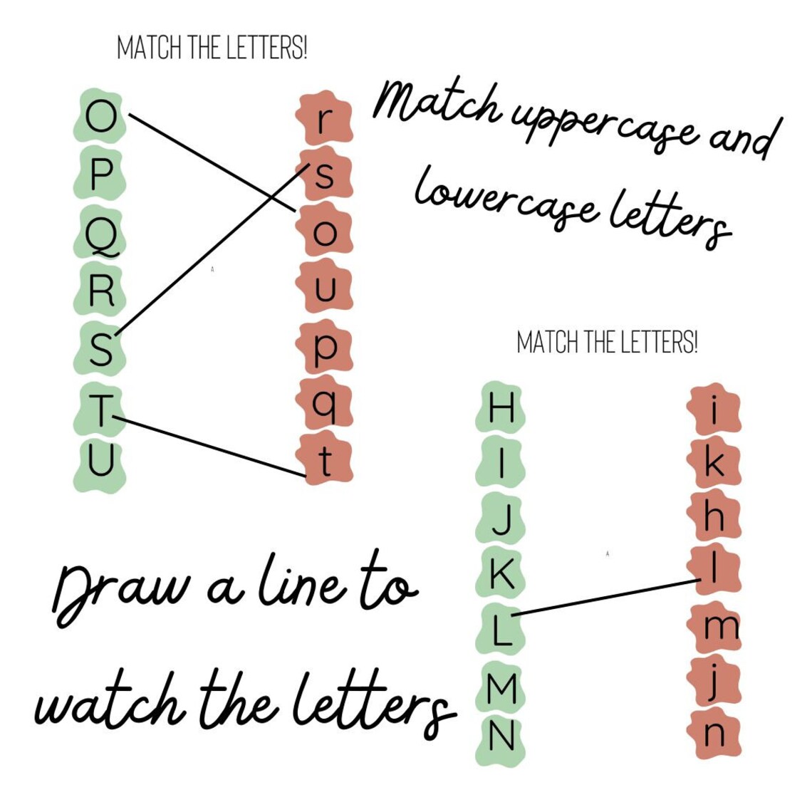 Letter Identifying Sheets / Alphabet Tracing Sheets / Matching ...
