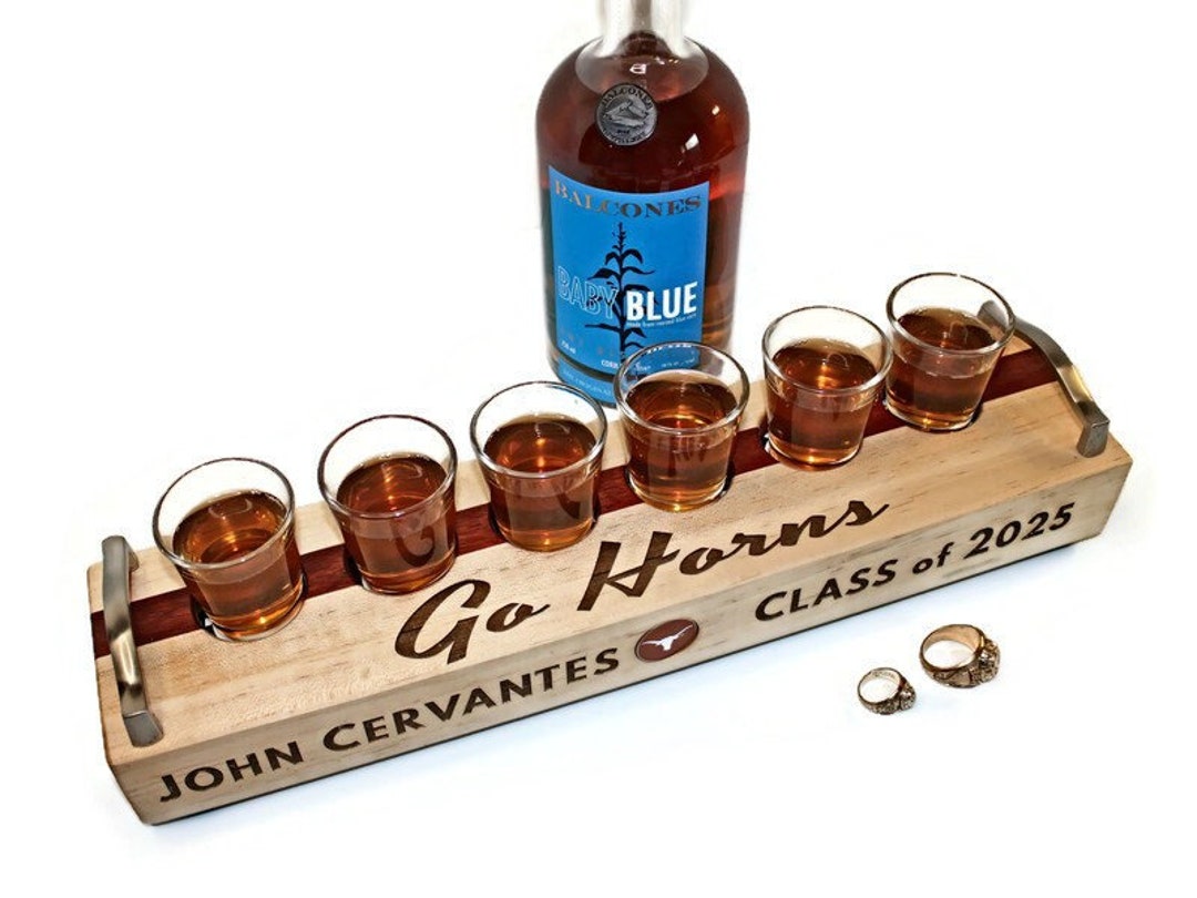Texas Longhorn Shot Tray | UT Graduation Gift | Custom UT Shot Board ...