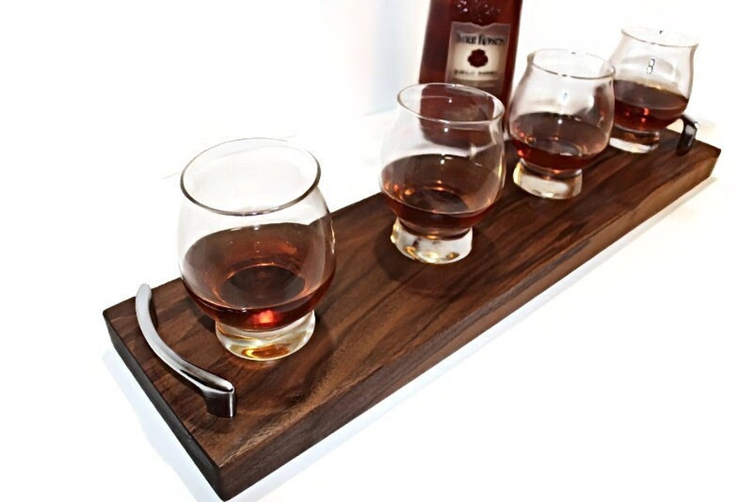 Bourbon Serving Tray Personalized, Handcrafted Whiskey Flight Tray ...