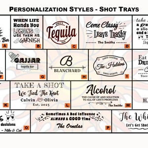 XL Custom Shot Tray Personalized, Universal Shot Flight, Wooden Shot ...