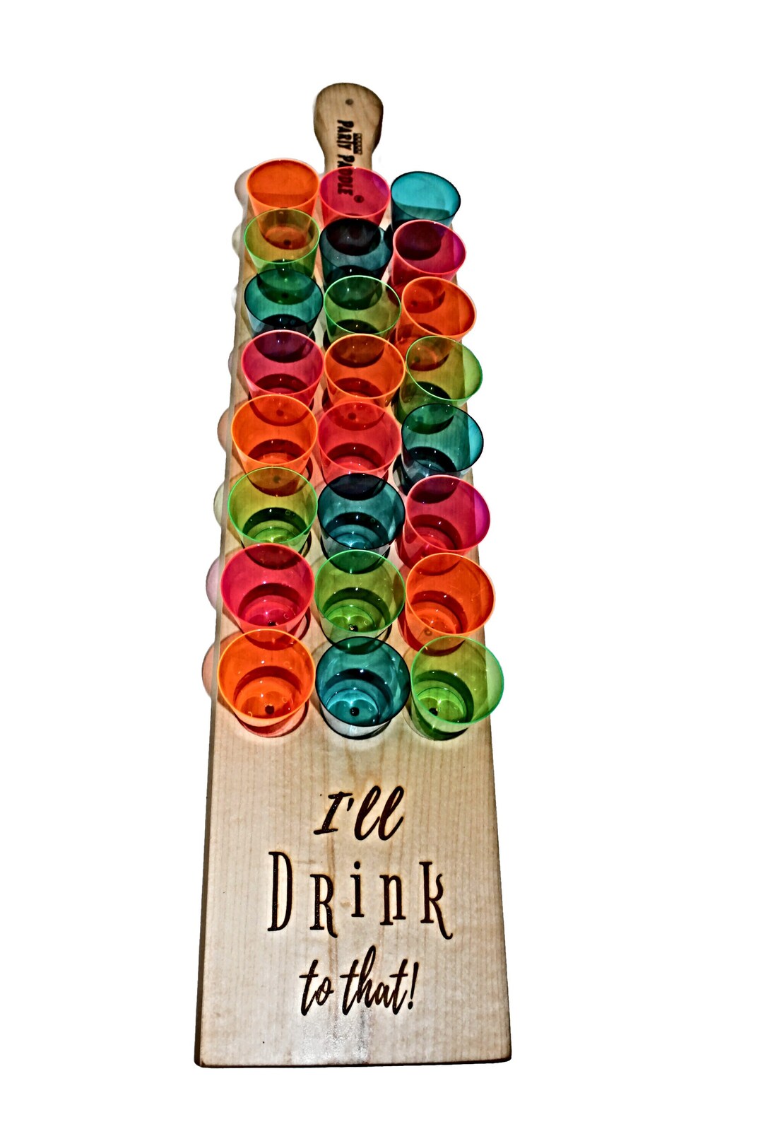Personalized 24-shot Serving Paddle: Maple or Cherry Tequila Flight - Etsy
