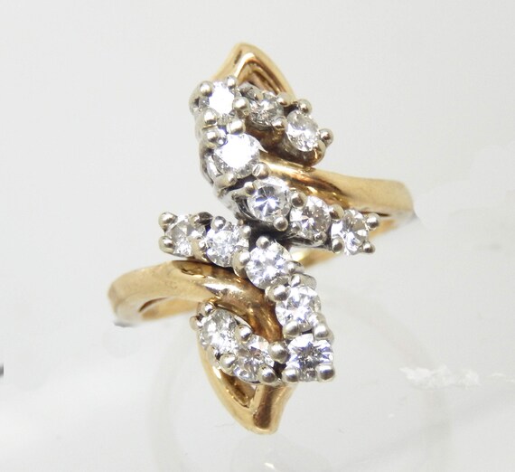 Vintage 14K Yellow Gold Heirloom Diamond Cocktail Ring X7335 - Etsy