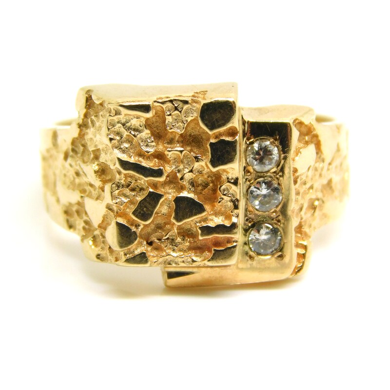 Gold Nugget Ring - Etsy