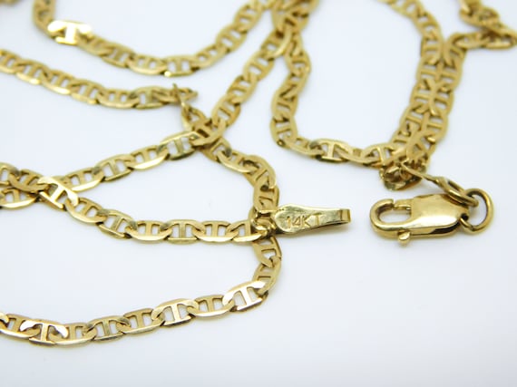 14K Yellow Gold 24" Anchor Chain Necklace X7284 - Gem