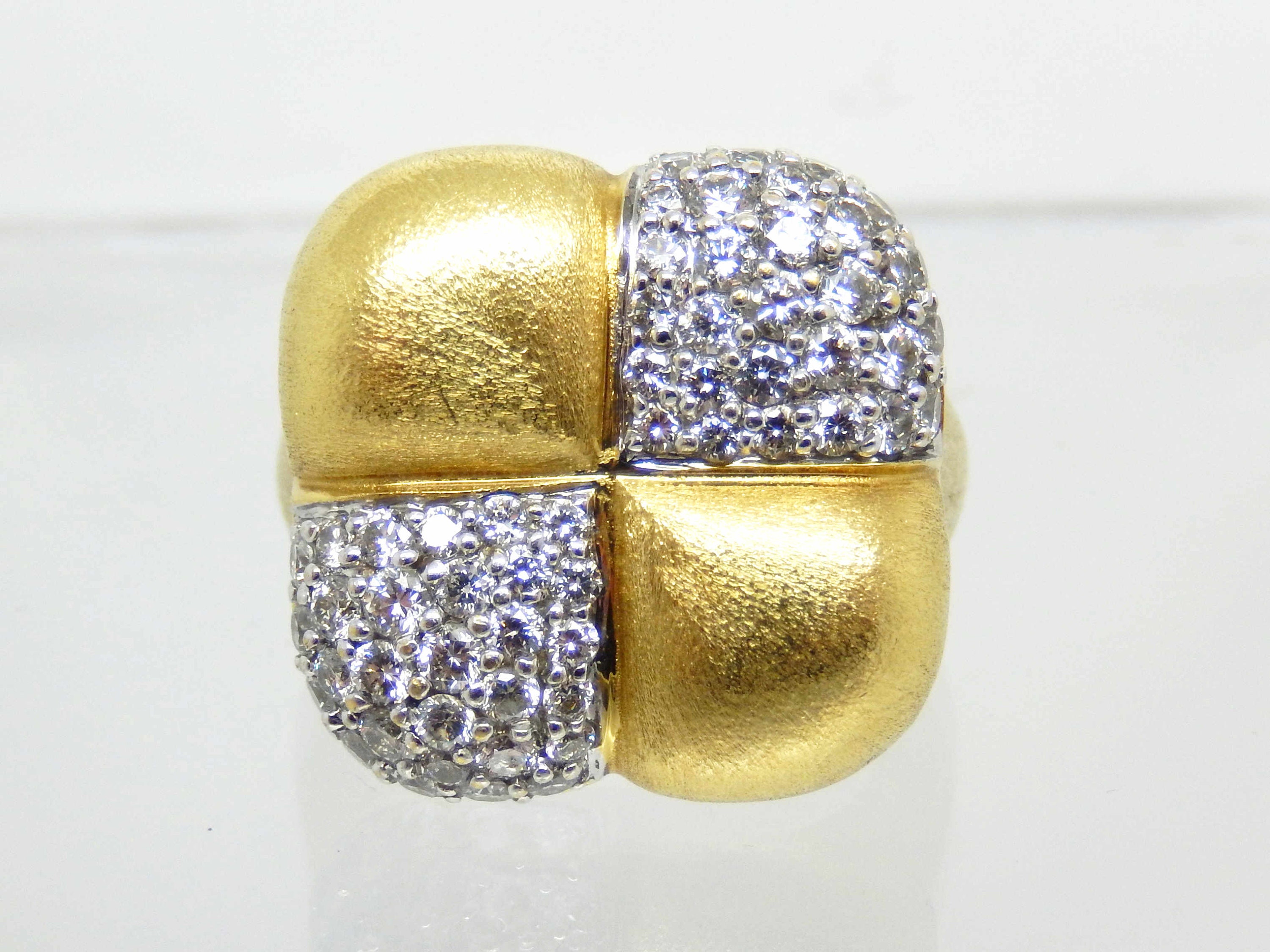 Estate 18K Brushed Yellow Gold Raymond Hak Diamond Ring - Etsy