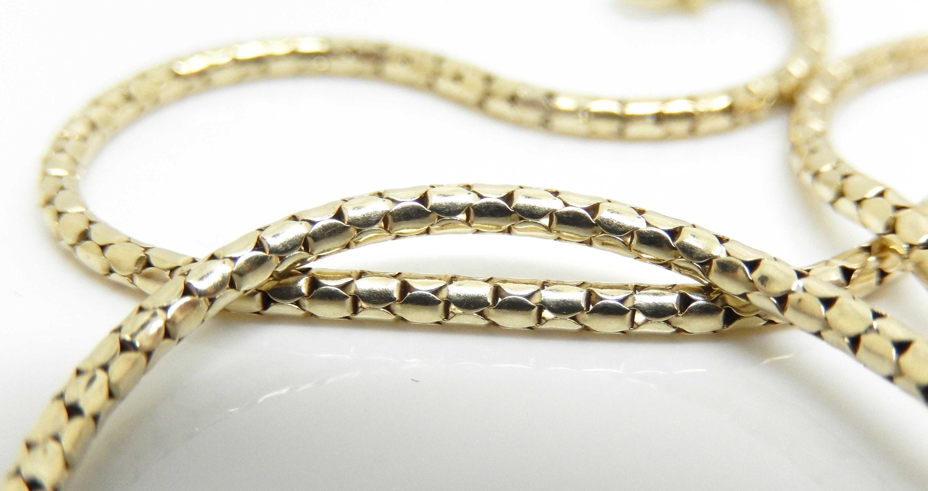 Vintage 14K Yellow Gold Diamond-cut Franco Chain, 17 Inches - X9777 - Etsy