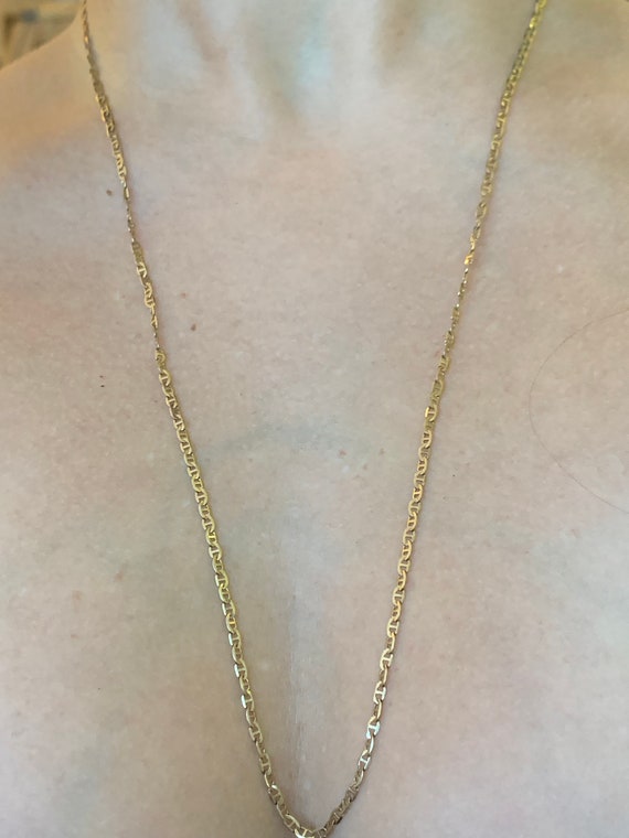 14K Yellow Gold 24" Anchor Chain Necklace X7284 - Gem