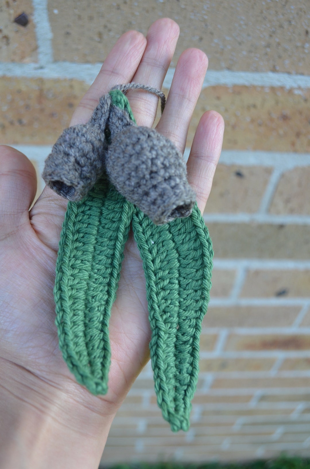 Gumnut and Leaves Crochet Pattern, Crochet Leaf Pattern, Gumnut Crochet, PDF Crochet Pattern ...