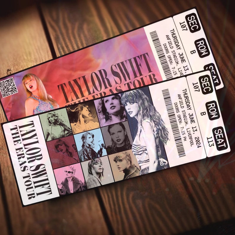 Editable Personalized, Printable Taylor Swift Ticket the Eras Tour 2024 ...